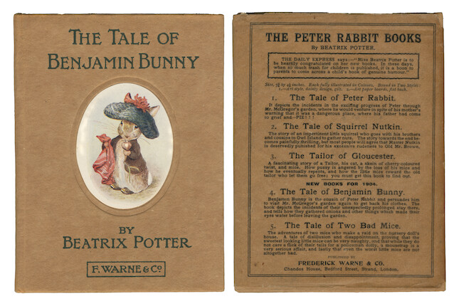 Bonhams : POTTER (BEATRIX) The Tale of Benjamin Bunny, FIRST EDITION ...