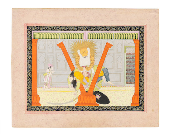 Bonhams : An illustration to a dashavatara series Narasimha Avatar ...