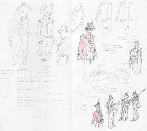 Bonhams : Hornblower, Seasons 2 - 8 John Mollo's personal sketch book ...