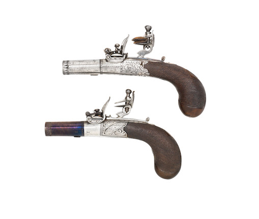 Bonhams : A Cased Flintlock Box-Lock Pocket Pistol Of Small Bore