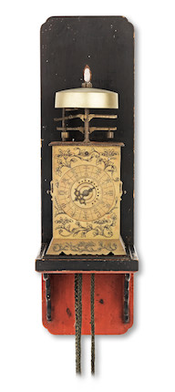 Bonhams : A rare Japanese weight-driven twin foliot wall clock on ...