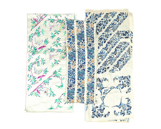 Bonhams : A group of silk bolts and trimmings Late 19th to early 20th ...