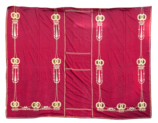 Bonhams : A Viennese red baize and embroidered wall-hanging, late 19th ...