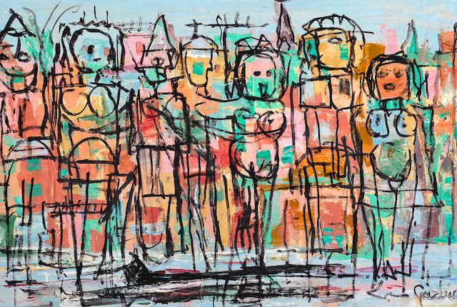 Bonhams : Gazbia Sirry (Egypt, born 1925) The People