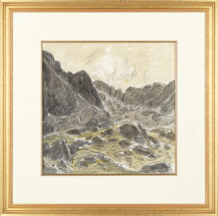 Bonhams : Sir Kyffin Williams R.A. (British, 1918-2006) Cwm Idwal (with ...