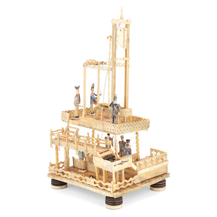 Bonhams : A rare Napoleonic prisoner-of-war working bone model of a ...