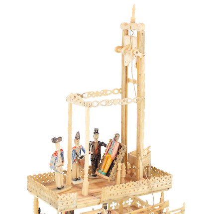 Bonhams : A rare Napoleonic prisoner-of-war working bone model of a ...