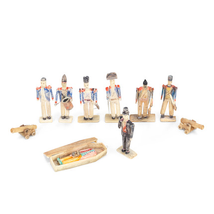 Bonhams : A rare Napoleonic prisoner-of-war working bone model of a ...