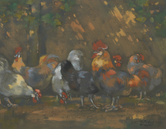 Bonhams : James Watterson Herald (British, 1859-1914) The Poultry Yard ...