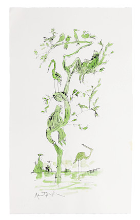 Bonhams : Sir Quentin Blake (British, born 1932) People in Trees No.13 ...