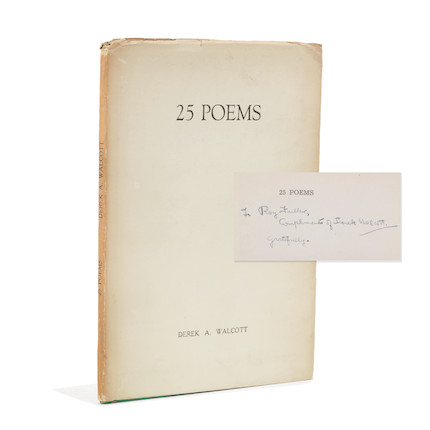 Bonhams : WALCOTT (DEREK A.) 25 Poems, second edition, AUTHOR'S ...