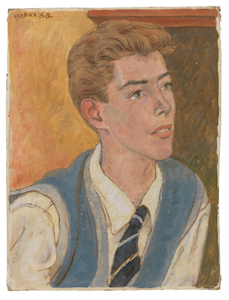 Bonhams : Peter Samuelson (British, 1912-1996) Portrait of a Young Man ...