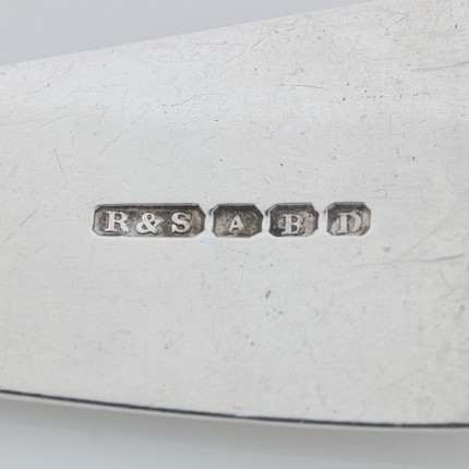 Bonhams : Aberdeen A provincial fiddle pattern fish slice By Rettie and ...