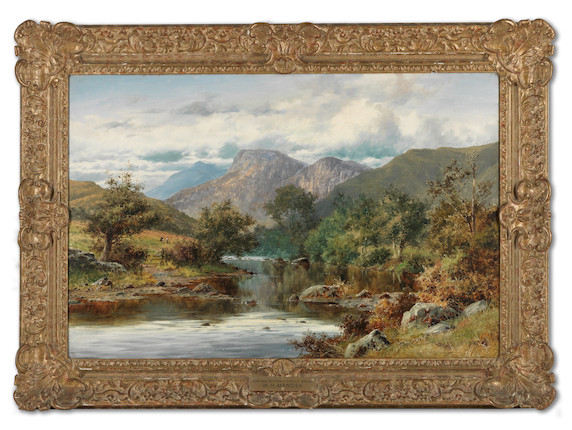Bonhams : William Henry Mander; View near Bettws-y-Coed, oil on canvas ...