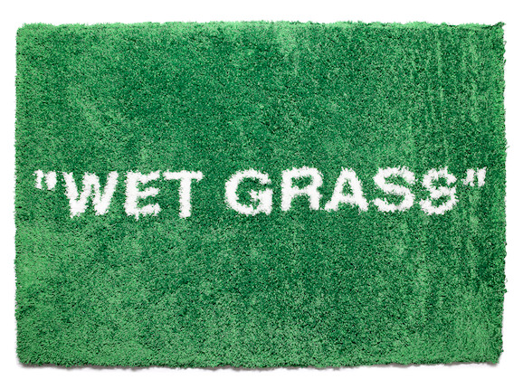 Bonhams : Virgil Abloh X IKEA MARKERAD Wet Grass Rug, 2019