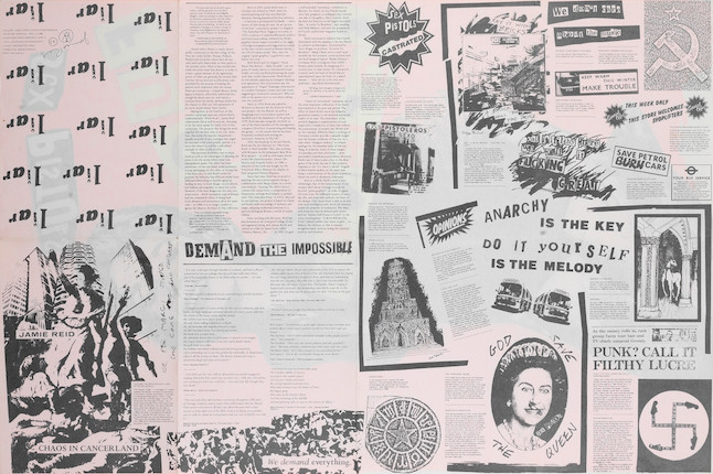 Bonhams : The Sex Pistols A Jamie Reid Signed 'Fuck Forever' Poster, 1986