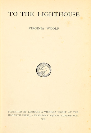 Bonhams : WOOLF (VIRGINIA) To The Lighthouse, FIRST EDITION, Hogarth ...