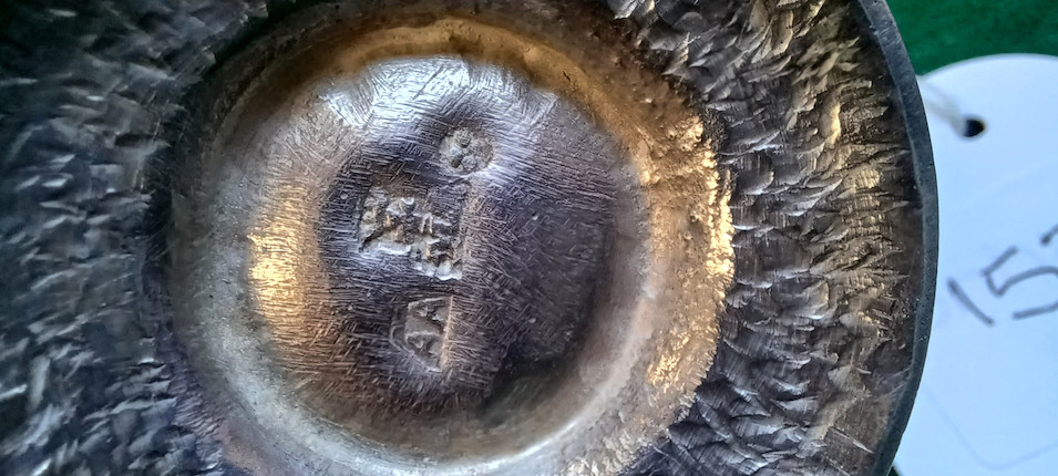 Bonhams : A pair of Maltese silver covered ink pots and one other maker ...