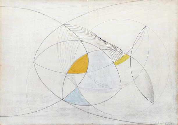 Bonhams : Dame Barbara Hepworth (British, 1903-1975) Intersection 26 x 37.7 cm. (10 1/4 x 14 3/4 ...