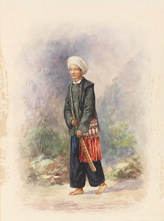 Bonhams : Mg Tun Hla (Burmese, 1874-1946) A set of four Burmese figure ...