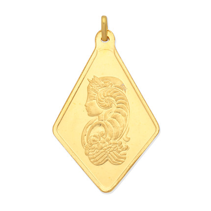 Bonhams : ONE OUNCE GOLD PENDANT