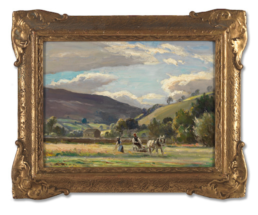 Bonhams : Ernest Higgins Rigg (British, 1868-1947) Harvest time in the ...