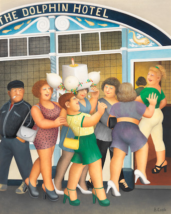 Bonhams : Beryl Cook O.B.E. (British, 1926-2008) Hen Night