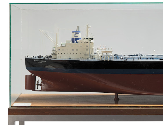 Bonhams : A Large Shipbuilder's Scale Model of the Tanker Halcyon the ...