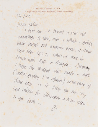 Bonhams : Sheila Fell R.A. (British, 1931-1979) A Sketch of a Landscape ...