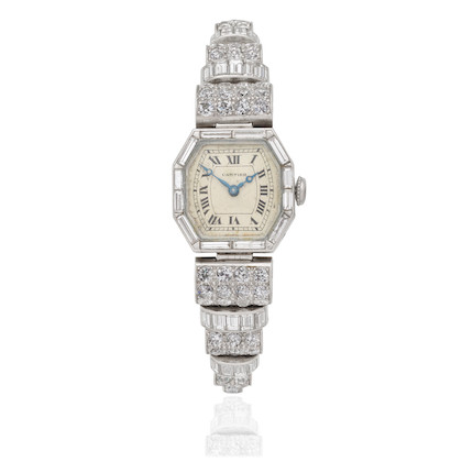 Bonhams : CARTIER DIAMOND COCKTAIL WATCH,