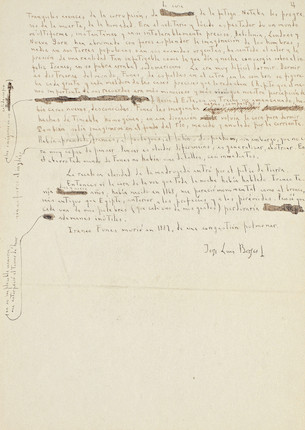 Bonhams : BORGES (JORGE LUIS) Autograph manuscript of his short story ...