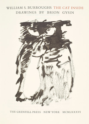 Bonhams : BURROUGHS (WILLIAM S.) The Cat Inside. Drawings by Brion ...