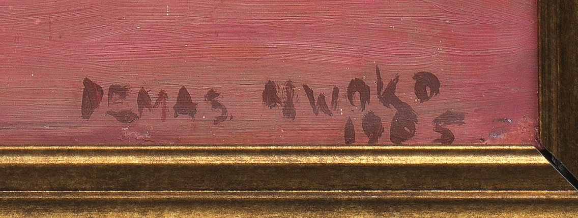 Bonhams : Demas Nwoko (Nigerian, born 1935) Still life of Flowers, 1965 ...