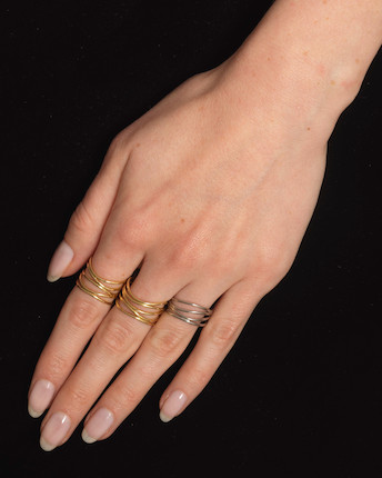 Bonhams : ELSA PERETTI FOR TIFFANY THREE 'WAVE' RINGS (3)