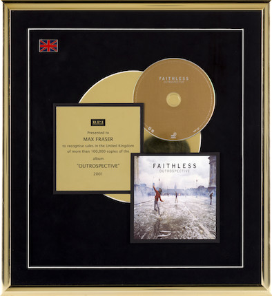 Bonhams : Maxi Jazz A UK 'Gold' CD Award For The Faithless Album ...