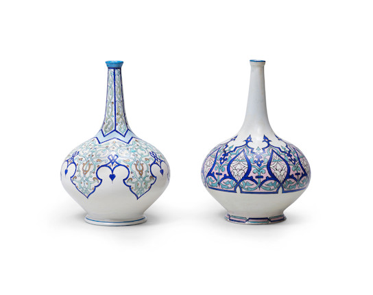 Bonhams : Two porcelain vases by Sornaga Egypt, 20th Century(2)