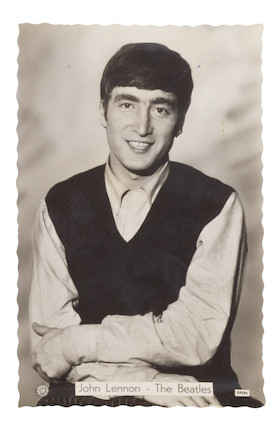 Bonhams : John Lennon An Unusual Autograph With Self-Caricature, 1963,
