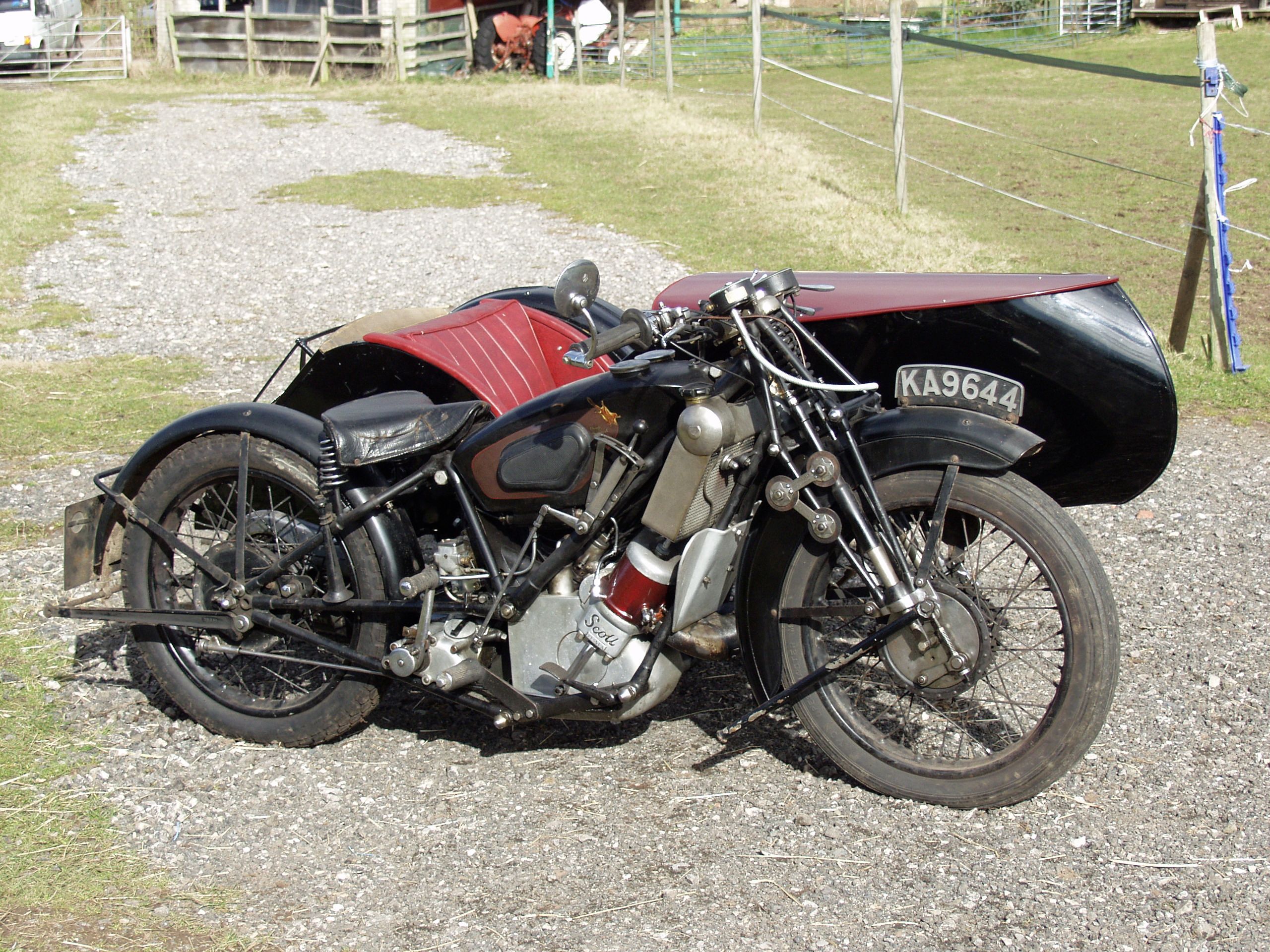 Bonhams Cars : 1927 Scott 596cc Flying Squirrel Motorcycle Combination ...
