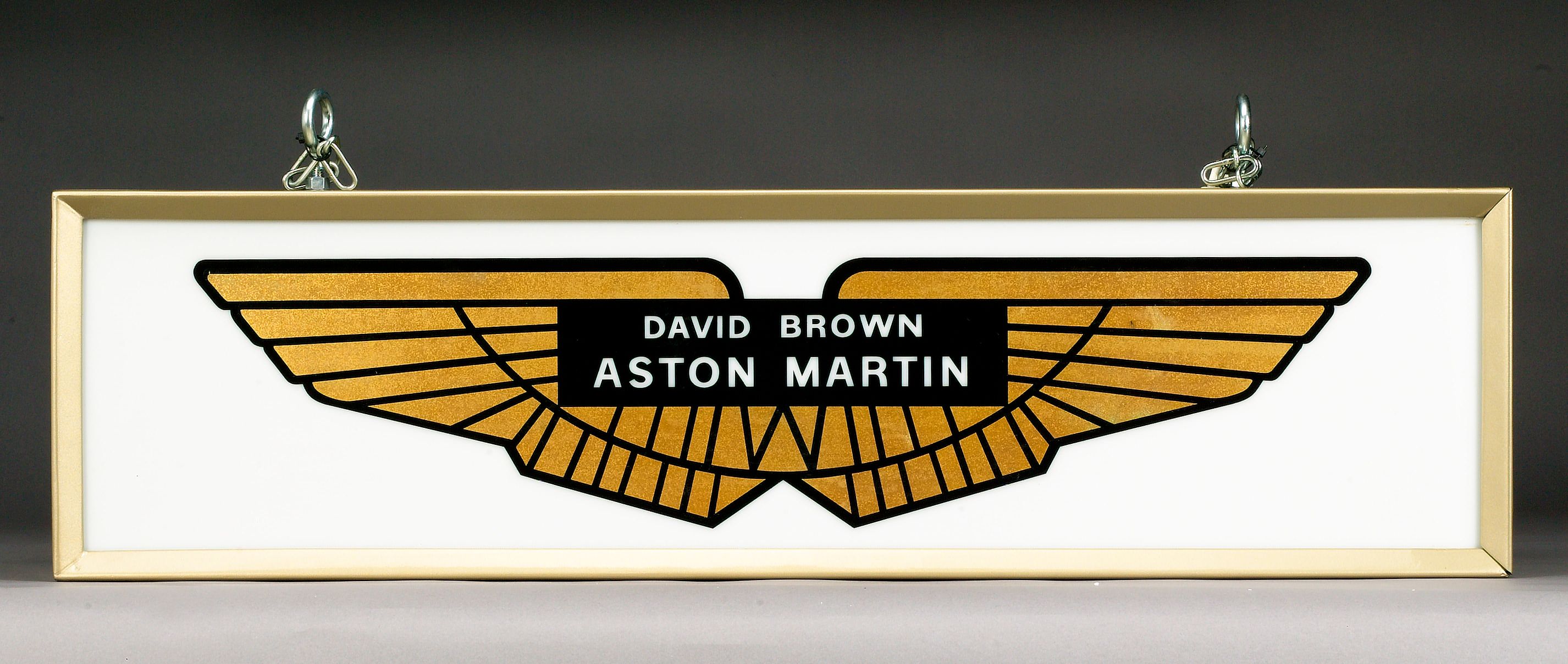 Bonhams Cars : An illuminated David Brown Aston Martin hanging showroom ...