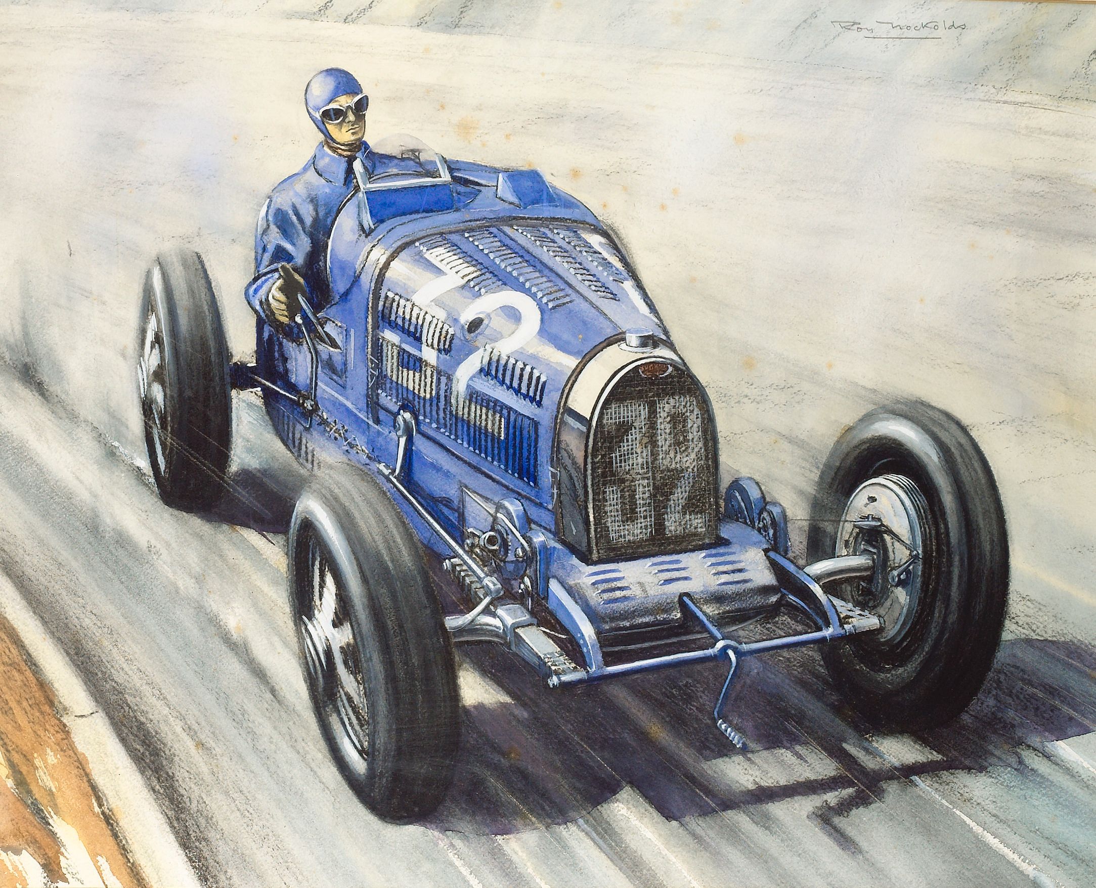 Bonhams Cars : Roy Nockolds (1911-1980), Portrait of a Bugatti,