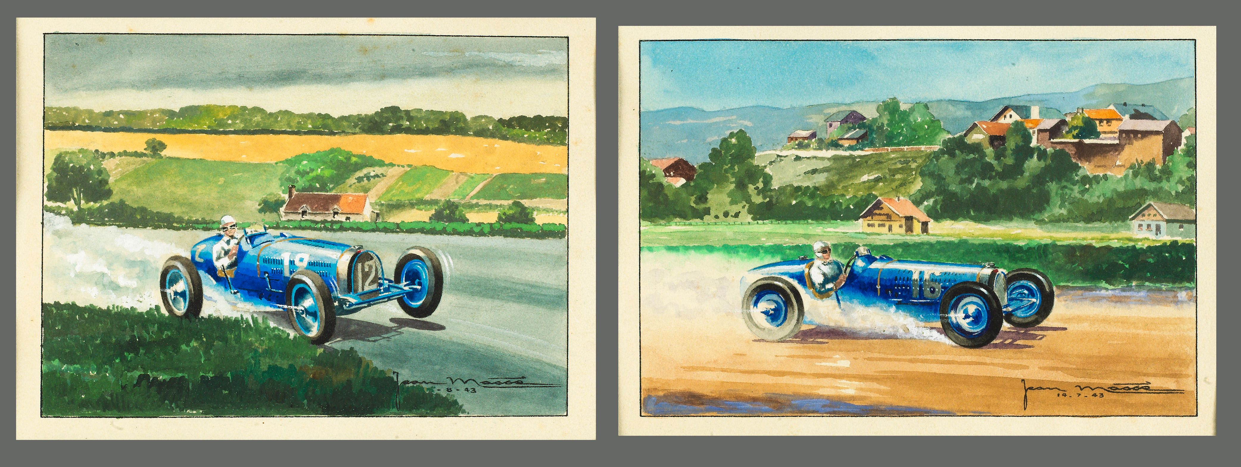 Bonhams Cars : Jean Masse, 'a pair of Bugatti studies',