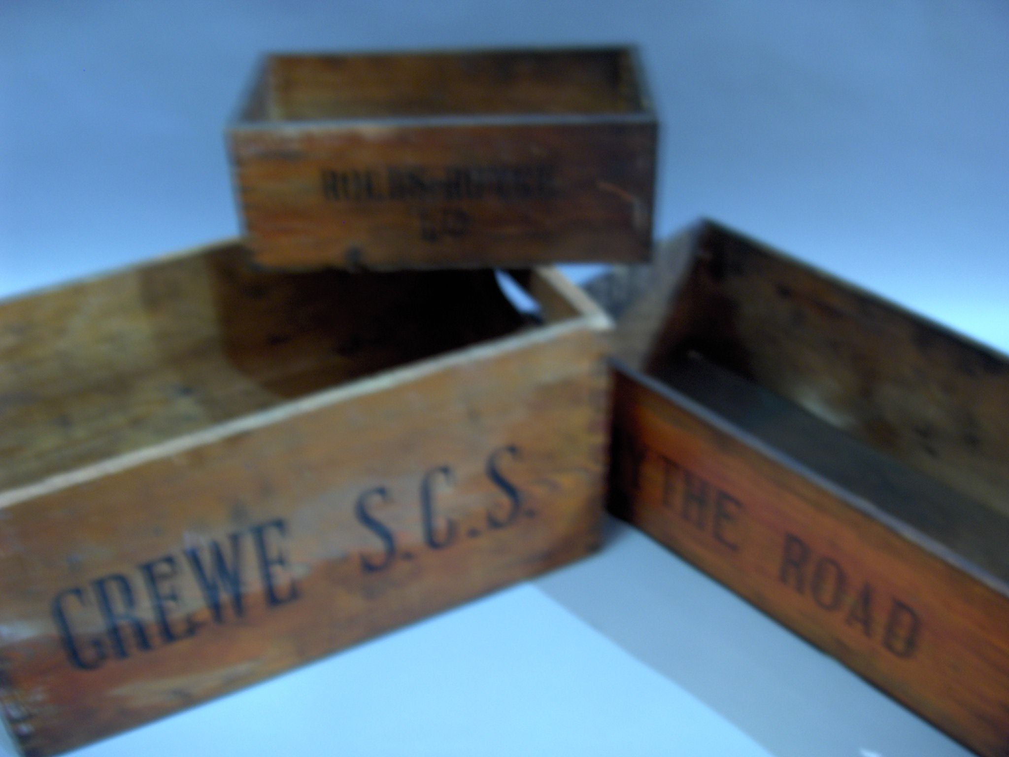 Bonhams Cars : Three original Rolls-Royce Works tool and part boxes,