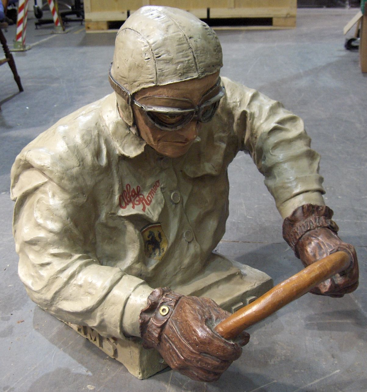Bonhams Cars : Tony Upson, a life-size resin bust of Raymond Sommer,