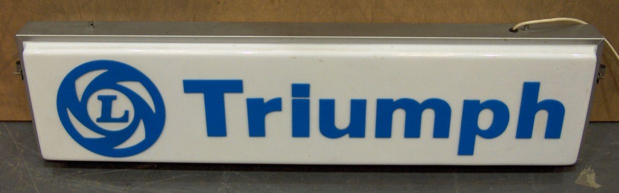 Bonhams Cars : A Leyland Triumph illuminated showroom sign,