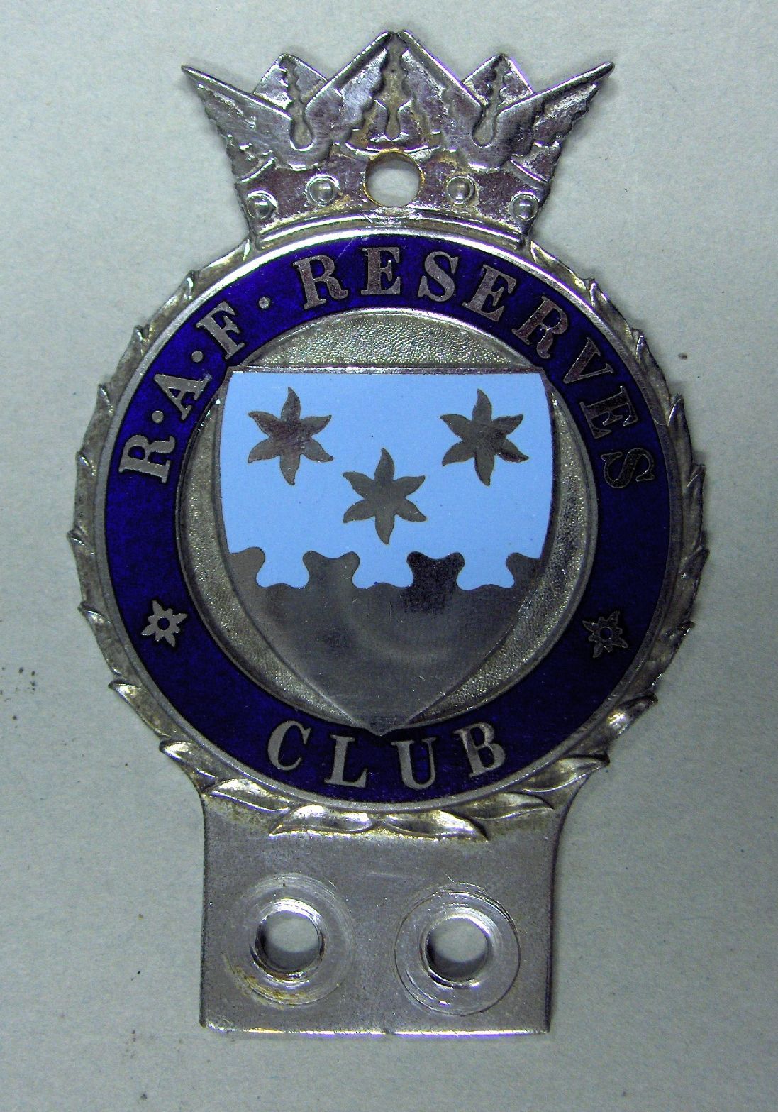 Bonhams Cars : An RAF Reserves Club car badge,