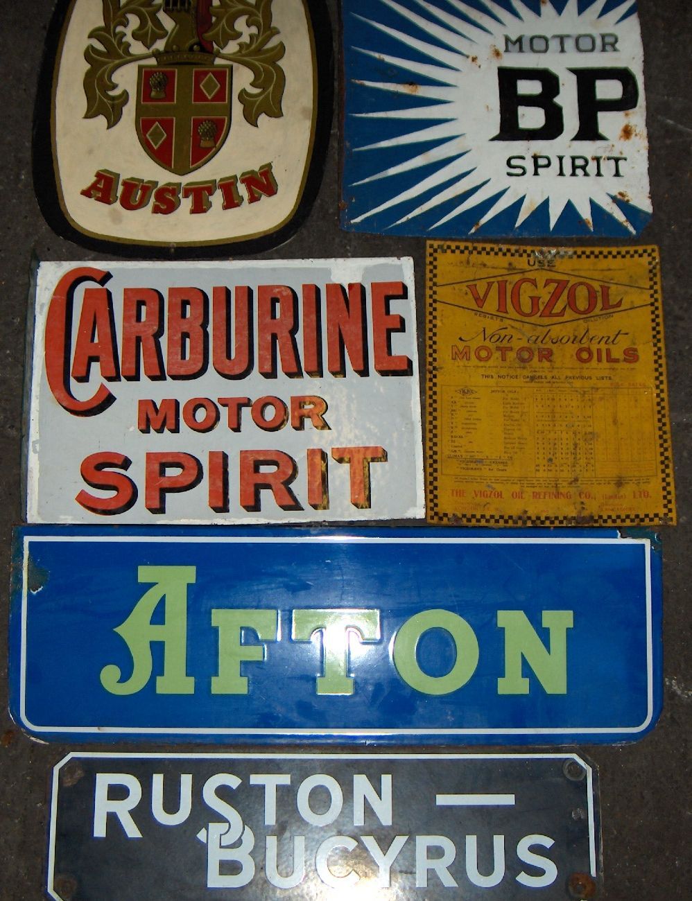 Bonhams Cars : Six assorted signs,