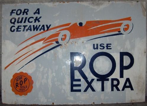 Bonhams Cars : An ROP Extra enamel sign,