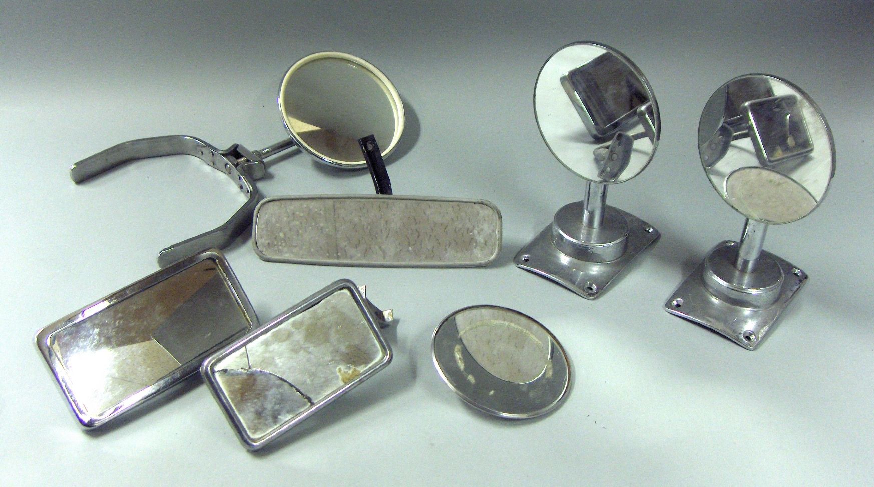 Bonhams Cars : Assorted rear view wing-mirrors,