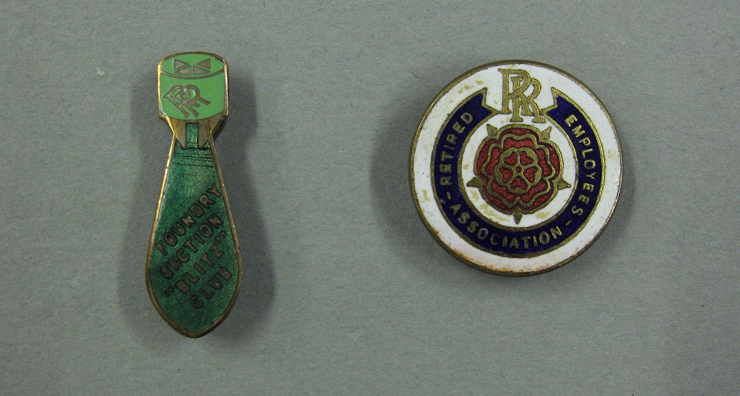 Bonhams Cars : Two Rolls-Royce lapel badges,
