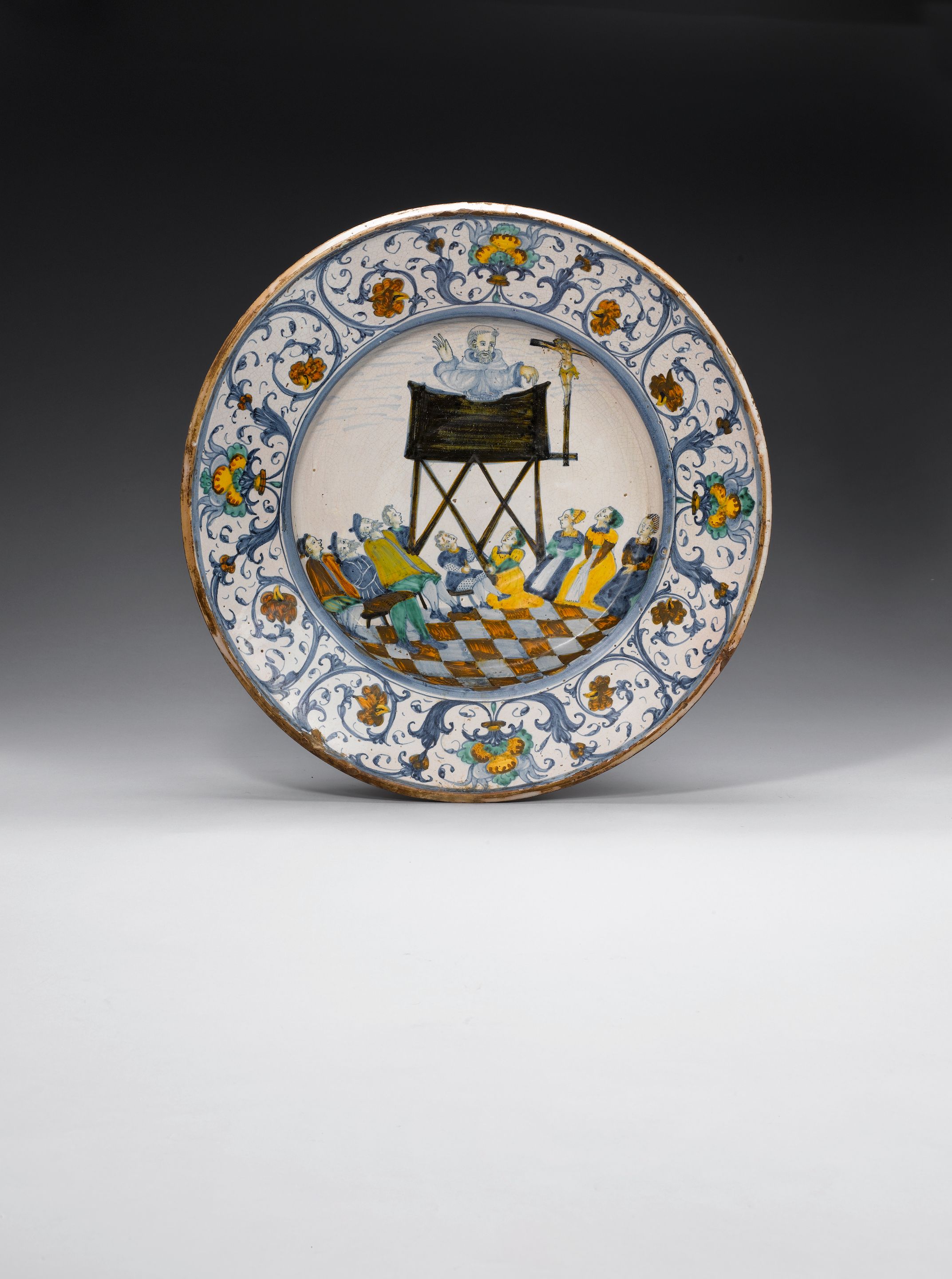 Bonhams : A rare commemorative Deruta dish early 16th century